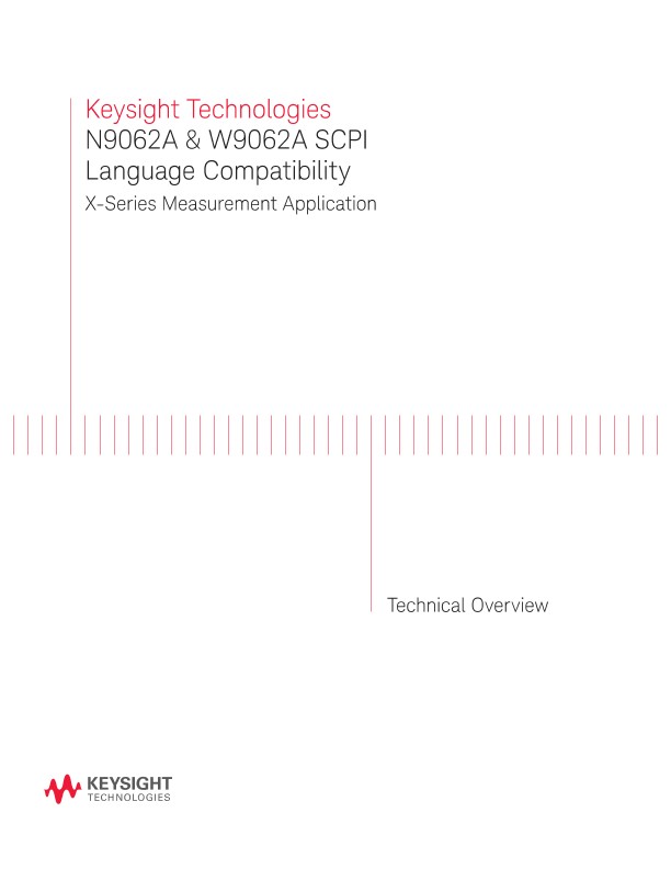 N9062A & W9062A SCPI Language Compatibility X-Series Measurement Application PDF Asset Page ...